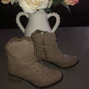 Shoes | Stone Lace Up Bootie | Poshmark